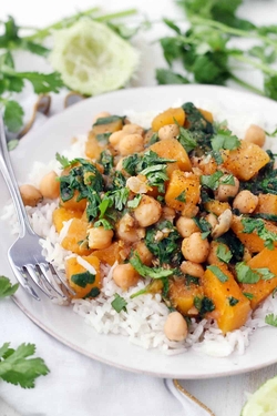 Dinner - Moroccan butternut squash chickpea and spinach stew recipes
