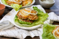 Dinner - Smashed chicken burgers with cheddar and parsley recipes