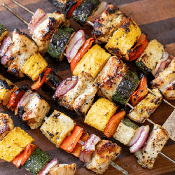 Main dish - Grilled Chicken Kabobs with Vegetables recipes