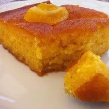 Dessert - Traditional greek orange cake with syrup portokalopita recipes