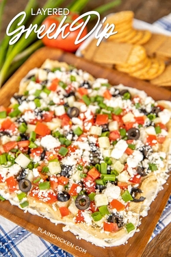 Appetizer - Greek dip with hummus and cream cheese recipes