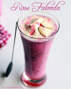 Beverages - How to make rose syrup for falooda recipes