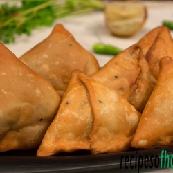 Snack - How to make samosa with green grams recipes