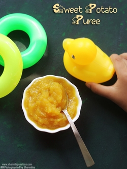 Sweet potato and cheese puree for baby recipes - Main course