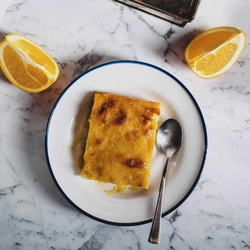 Dessert - Traditional greek orange cake with syrup portokalopita recipes