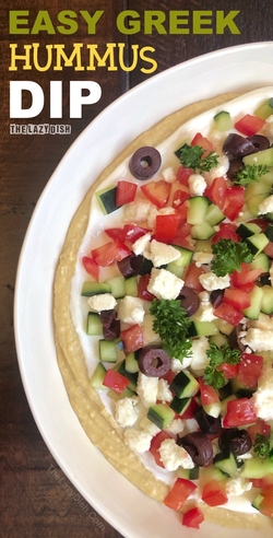 Appetizer - Greek dip with hummus and cream cheese recipes
