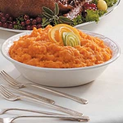 Mashed sweet potato casserole with orange juice recipes - Side dishes