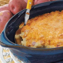 Mashed potatoes stuffed with ham and cheese recipes - Side dishes