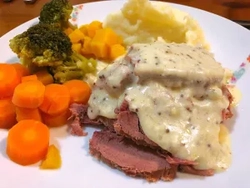 Dinner - Corned Silverside with Mustard Sauce recipes